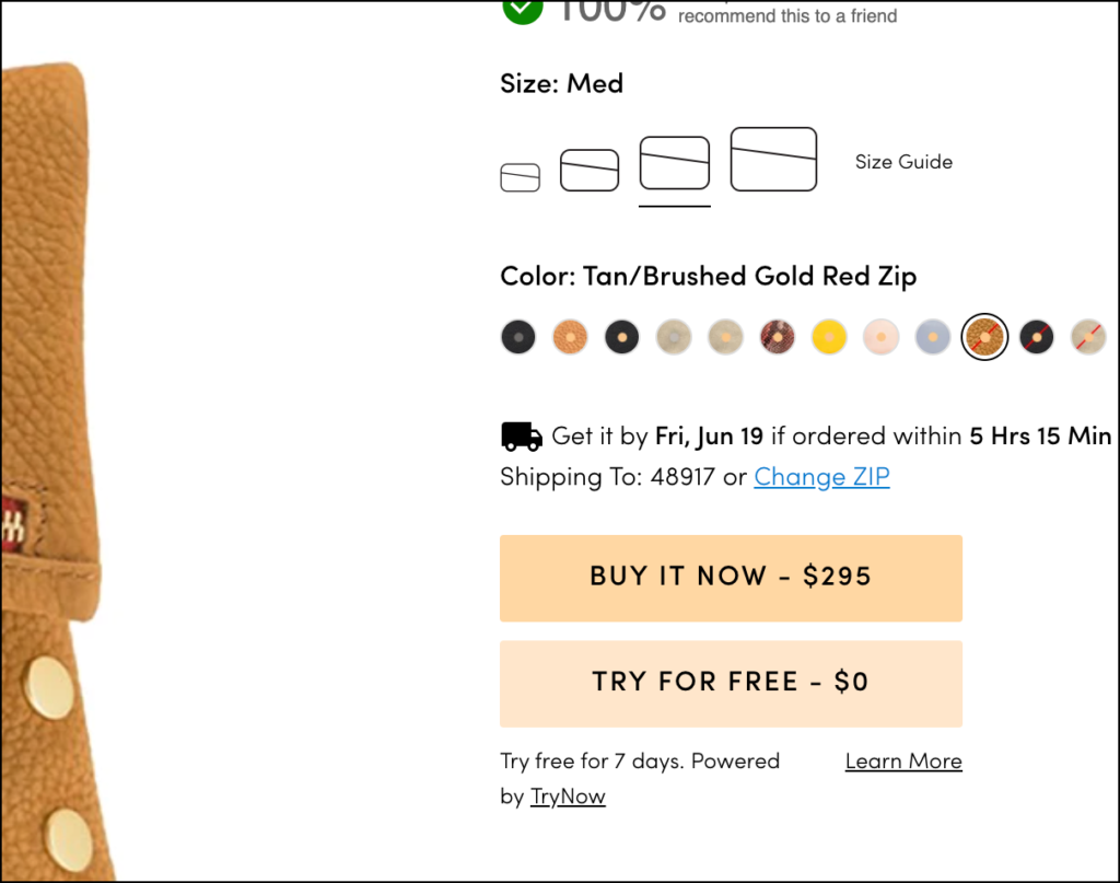 TryNow: A service that allows you to try items for free. My review.